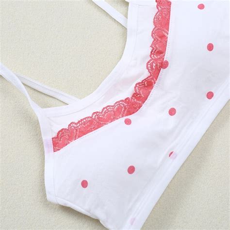 Young Girls Training Bra Cute Dots Cotton Comforta Grandado