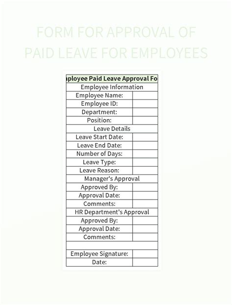 Paid Annual Leave Calculation Table Excel Template And Google Sheets