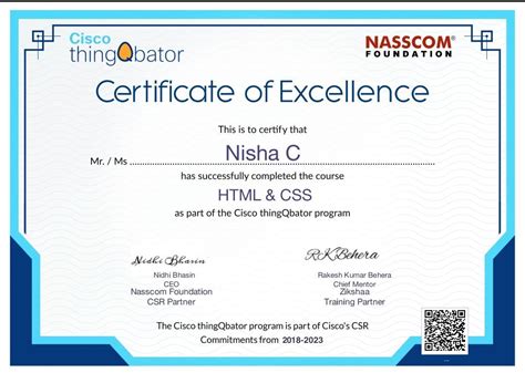 Nisha C On Linkedin Cisco Html Css