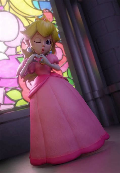 Blender Super Mario Have A Peachy Valentines By Inkbennie On