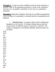 Lab 9 Hypothesis Testing Calculator Activity Docx Principle 1 A Value Not In The Confidence