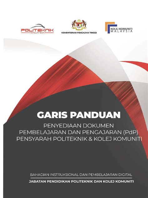 Garis Panduan Penyediaan Dokumen Pdp Pensyarah Politeknik Dan Kolej