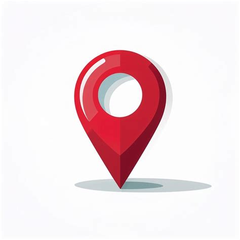 Premium Vector A Red Pin With A White Square On It