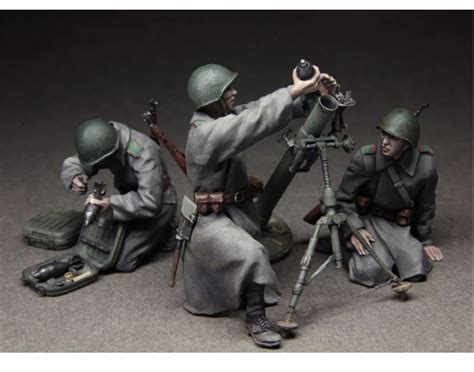 1 35 Soviet Cccp Soldiers Wwii Resin Ww2 Army World War 2 3 Figures