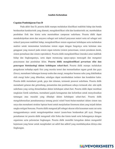 Silabus Praktikum Bioteknologi Live Worksheets