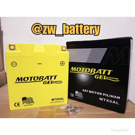Aki Motor Yamaha Mio Sporty Mio Smile Vega R Motobatt MTX5AL 5Ah