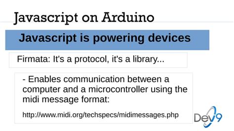 Javascript On Arduino Ppt