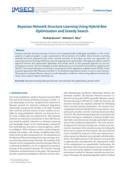 Pdf Bayesian Network Structure Learning Using Hybrid Bee Optimization