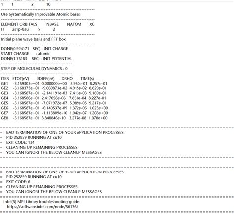 Md Calculation Is Failed Using Abacus In Develop Branch · Issue 221