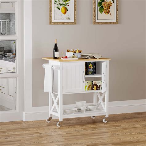 Spirich Kitchen Island On Wheels Rolling Kitchen Cart