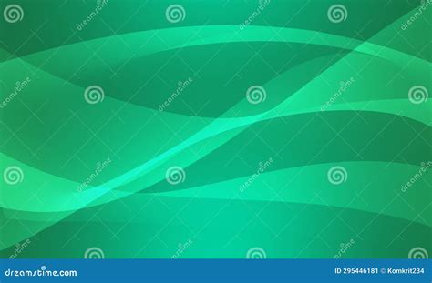 Abstract Green Lines Curve Wave Smooth Gradient Background Stock Image