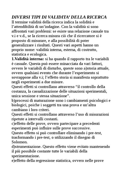 Riassunti Di Psicometria Docsity
