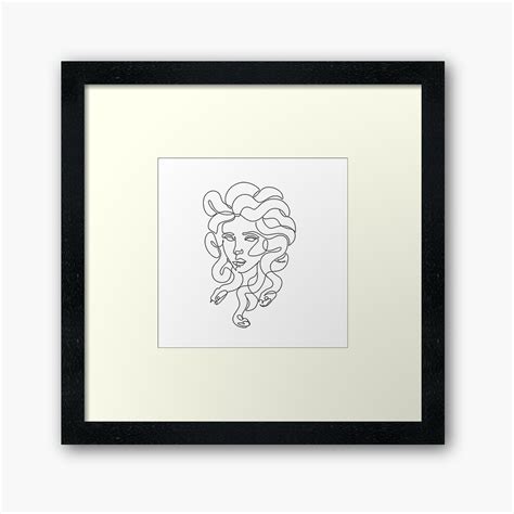 Medusa Greek Mythology Printable One Line Drawing Feminine