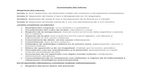 Semiología Del Edema Magnitud Del Edema Grado3 1pdfsemiología Del