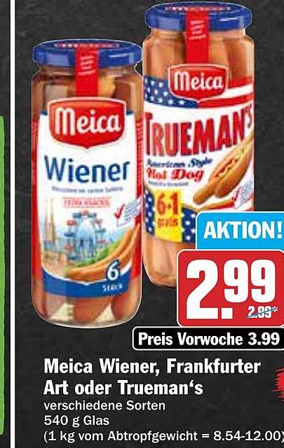 Meica Wiener Frankfurter Art Oder Trueman S Angebot Bei Hit