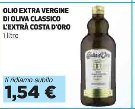 Offerta OLIO EXTRA VERGINE DI OLIVA CLASSICO L EXTRÀ COSTA D ORO 1