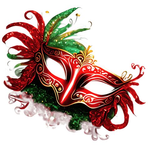 Red Mardi Gras Glitter Mask Rectangle Magnet · Creative Fabrica