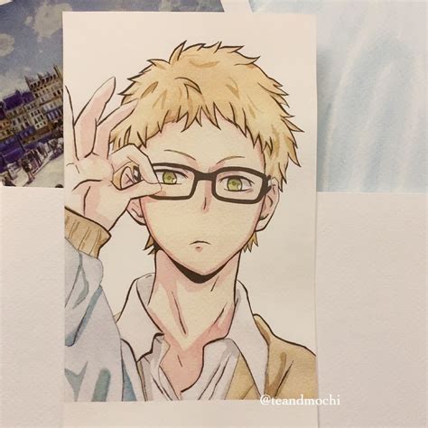 Haikyuu Tsukishima Anime Art Print In 2022 Anime Canvas Art Anime