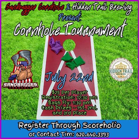Cornhole Tournament At Hidden Trail Brewing Finney County Kansas Garden City Attractions And