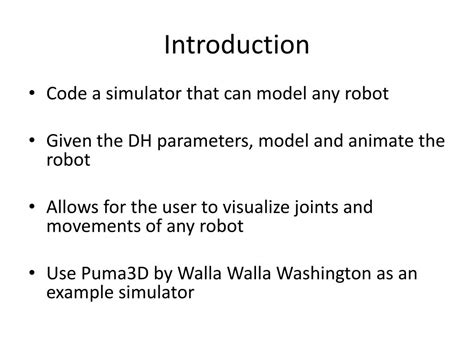 Ppt Matlab Robot Simulator Powerpoint Presentation Free Download