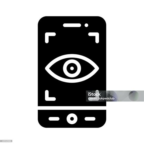 Icône Dapplication De Balayage De Rétine Illustration Mobile De Vecteur