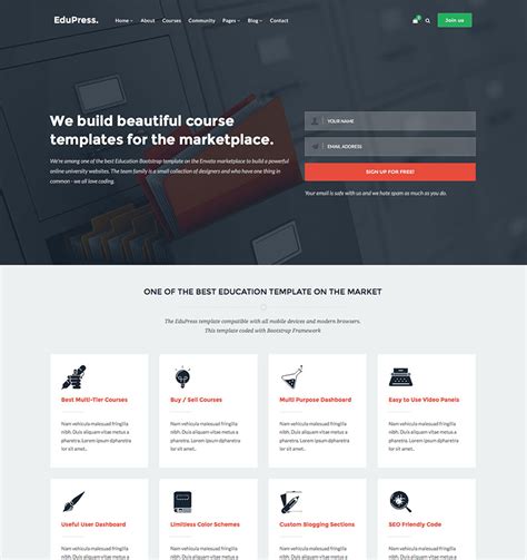 Edupress Responsive Education Learning Wordpress Theme