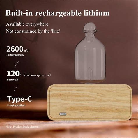 Nebulizing Essential Oil Diffusers Cordless Rechargeable Wooden Glass