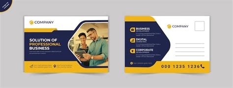 Premium Vector Business Postcard Design Templates Or Company Services Postcard Template