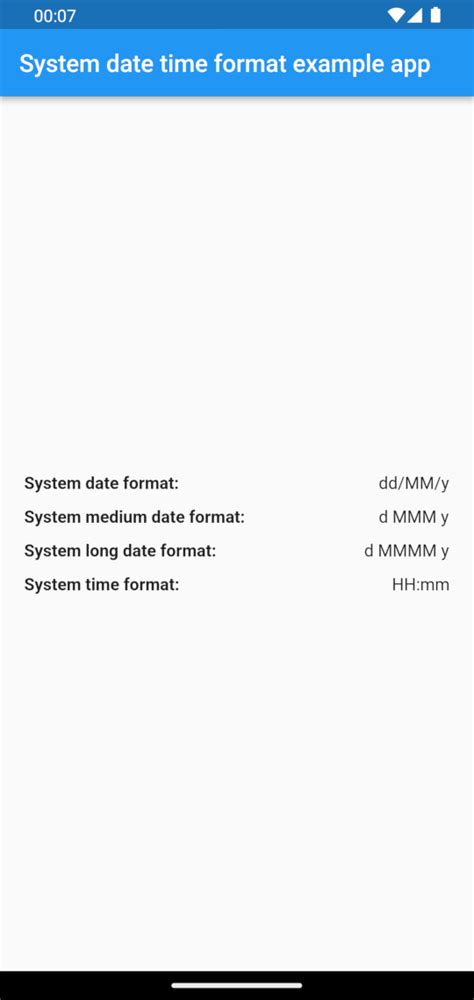 system date time format flutter package