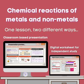 Chemical Reactions Of Metals And Non Metals Lesson Bundle KS TPT