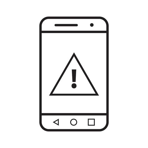 Warning Triangle Sign In Phone Icon 49016185 Vector Art At Vecteezy