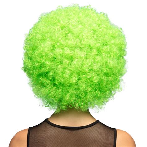 Boland Pruik Afro Groen Clown Disco Carnaval Thema Neon Fun