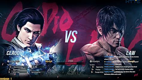 Tekken 8 Intense Claudio Vs Law Ft2 Youtube