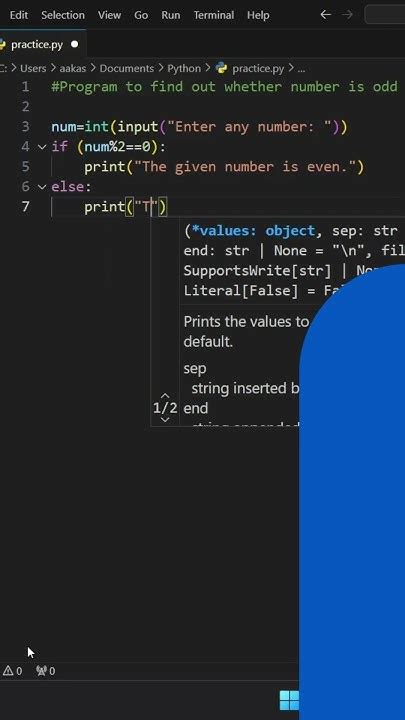 Program To Find Even Or Odd Number Pythonprogram Python