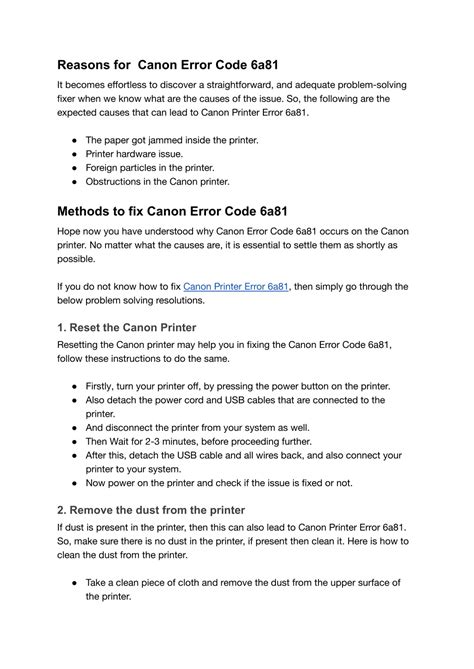 Ppt How To Resolve Canon Printer Error 6a81 Powerpoint Presentation