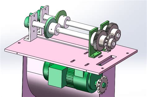 滚刀式裁切机 SOLIDWORKS 2018 模型图纸下载 懒石网