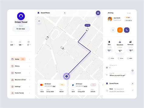 Orizon Travel Online Taxi Booking Web App Concept Web App Design