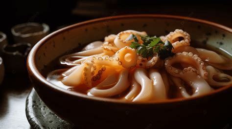 그릇에 문어탕이 들어있다 삶은 오징어 음식 식기 배경 일러스트 및 사진 무료 다운로드 Pngtree