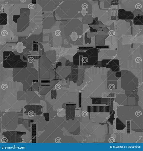 K Greyscale Tech City Cyberpunk Displacement Map Texture For D Modelling Stock Illustration