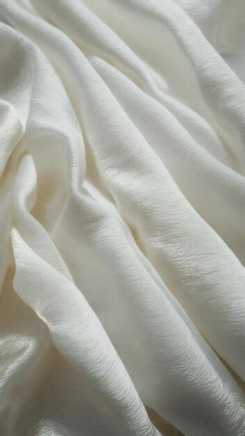 Soft White Silk Fabric Texture Premium Ai Generated Image