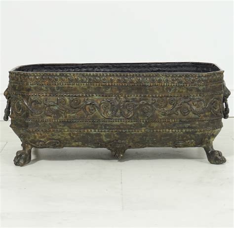 Rectangular Planter Box Made Of Bronze Irongate Garden Elements