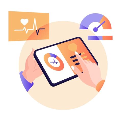 Premium Vector Mobile Heartbeat Tracker Flat Vector Illustration