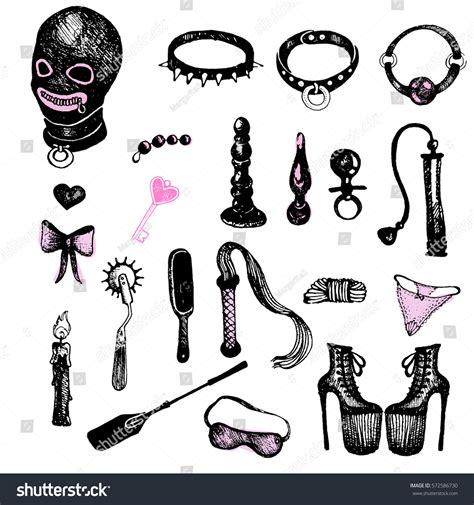 Hand Drawn Vector Set Bdsm Erotic Stock Vector Royalty Free Shutterstock