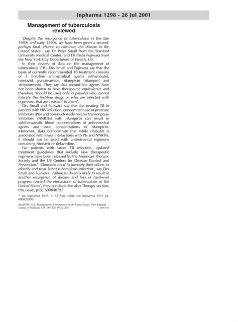 Pdf Management Of Tuberculosis Reviewed Dokumentips