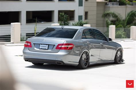 Asphalt Gray Mercedes E Class Featuring Aftermarket Parts