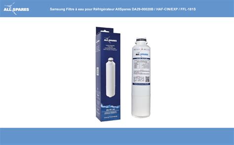 Samsung pcs Filtre à eau pour Réfrigérateur AllSpares DA B HAF CIN EXP FFL S