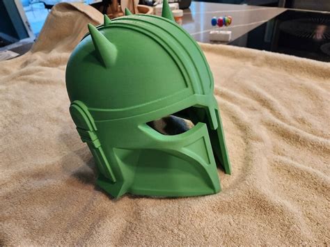 Mandalorian Armorer 3d Printed Helmet Etsy