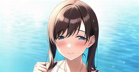 競泳水着 プールサイドで競泳水着の美波 Fassのイラスト Pixiv