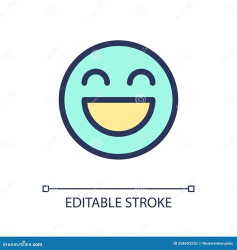 Laughing Emoji Pixel Perfect Rgb Color Ui Icon Stock Illustration Illustration Of Mobile Icon