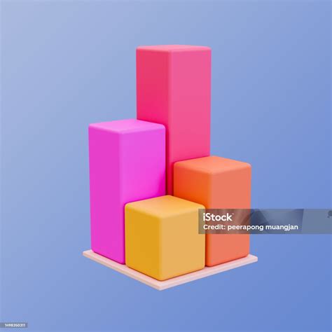 3d 최소 막대 차트 증가 데이터 분석 개념입니다 4색 막대 그래프 아이콘입니다 3d 그림입니다 0명에 대한 스톡 사진 및 기타 이미지 Istock